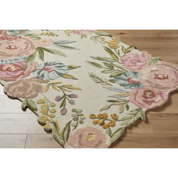 Lark Manor Aranita Hand Tufted Floral Rug | Wayfair